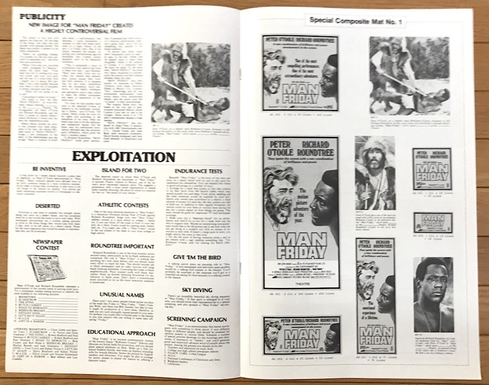 Man Friday (1975) Pressbook